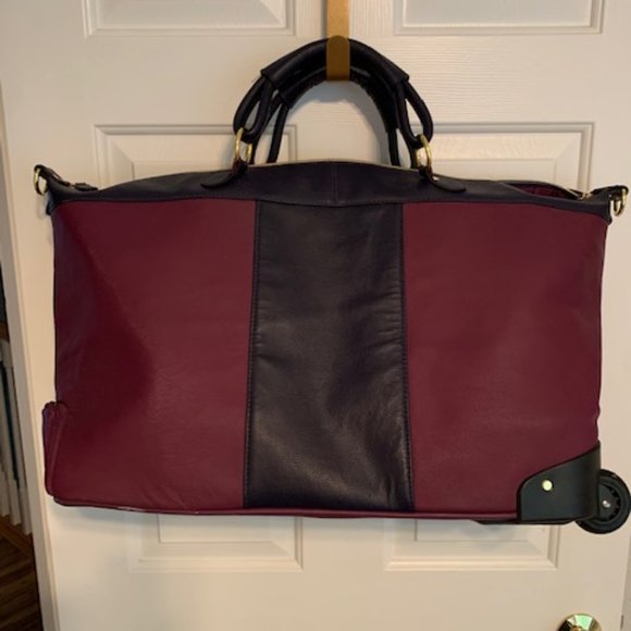Jm New York | Bags | Jm New York Leather Travel Bag Wmatching Purse ...
